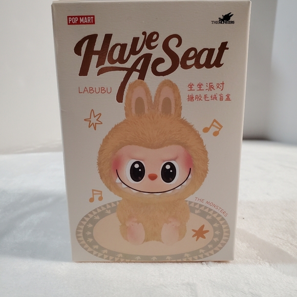 POP MART | Toys | Pop Mart Labubu Have A Seat Plush Toy Cream | Poshmark